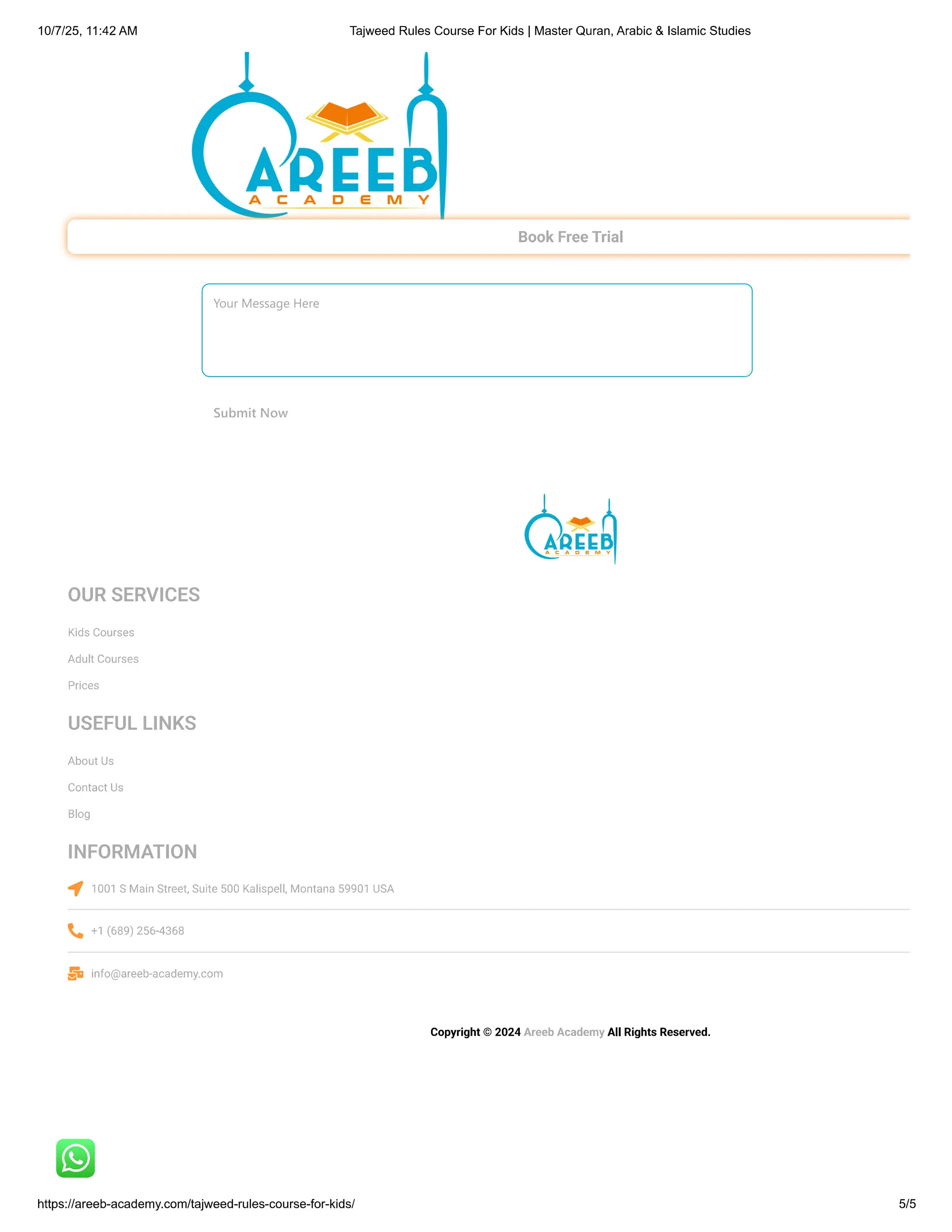 Areeb Academy - Tajweed Rules Course For Kids.pdf
