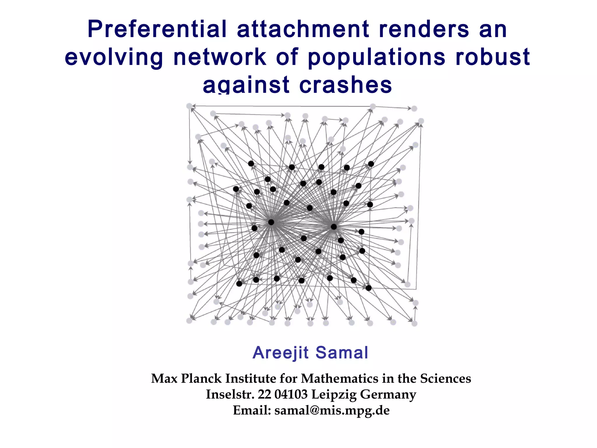 Areejit Samal Preferential Attachment in Catalytic Model | PPT