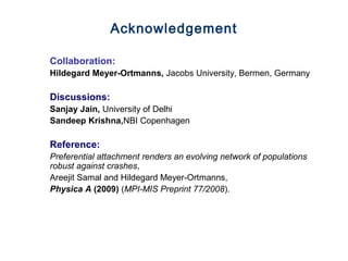 Areejit Samal Preferential Attachment in Catalytic Model | PPT