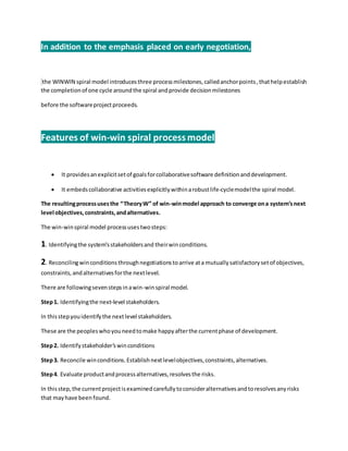 Twin Peak and WinWin Spiral Model | PDF