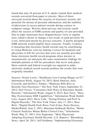 Are Electronic Medical Records a Cure for Health CareCASE STU.docx