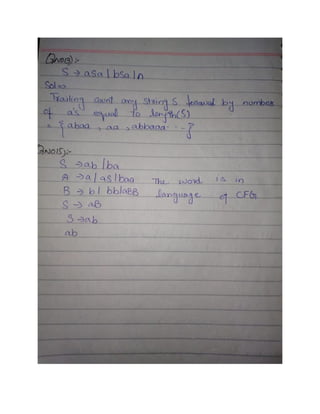 context free grammar (CFG) chapter no 12 with examples and solve ...