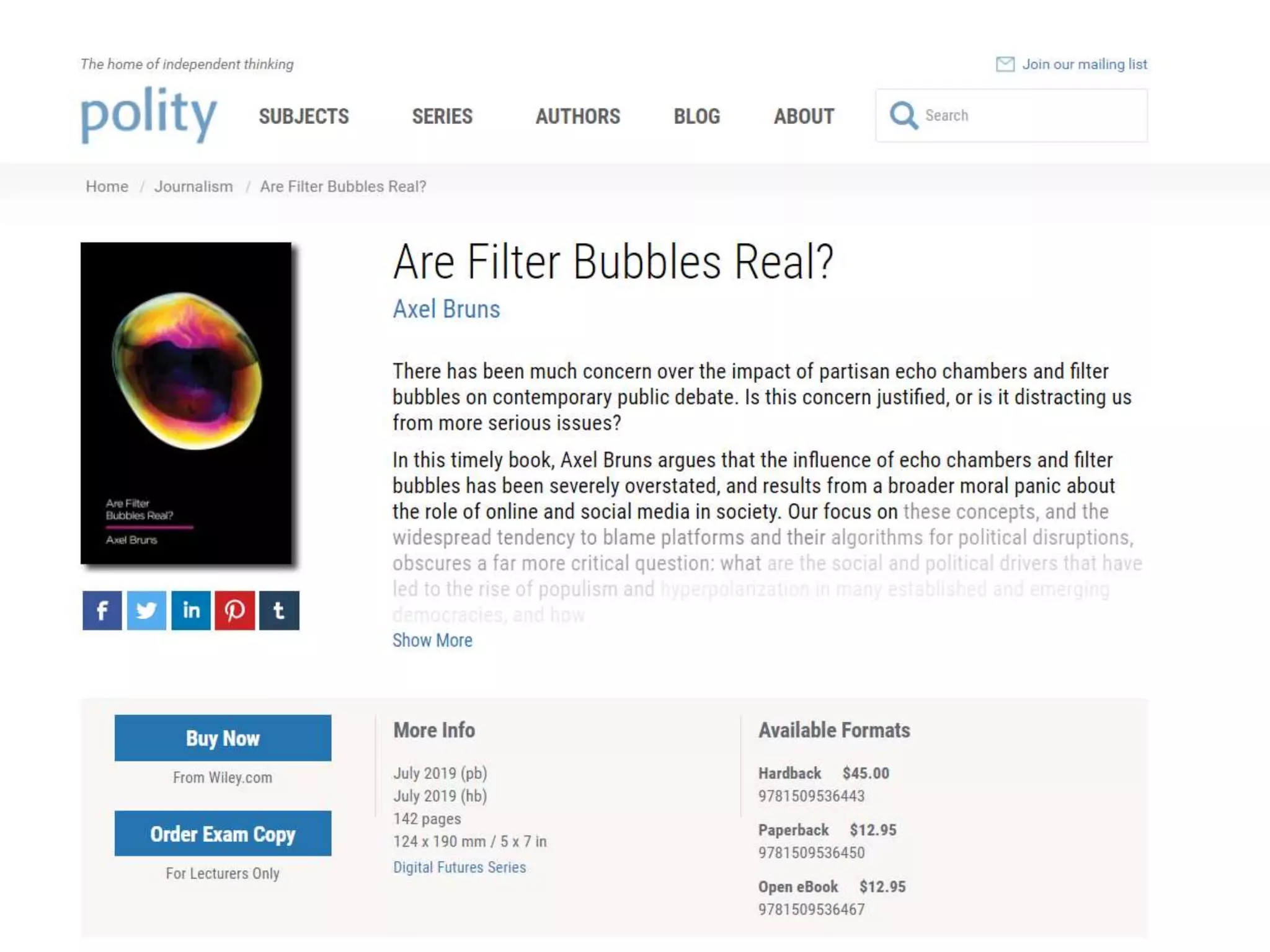 Are Filter Bubbles Real? | PPT