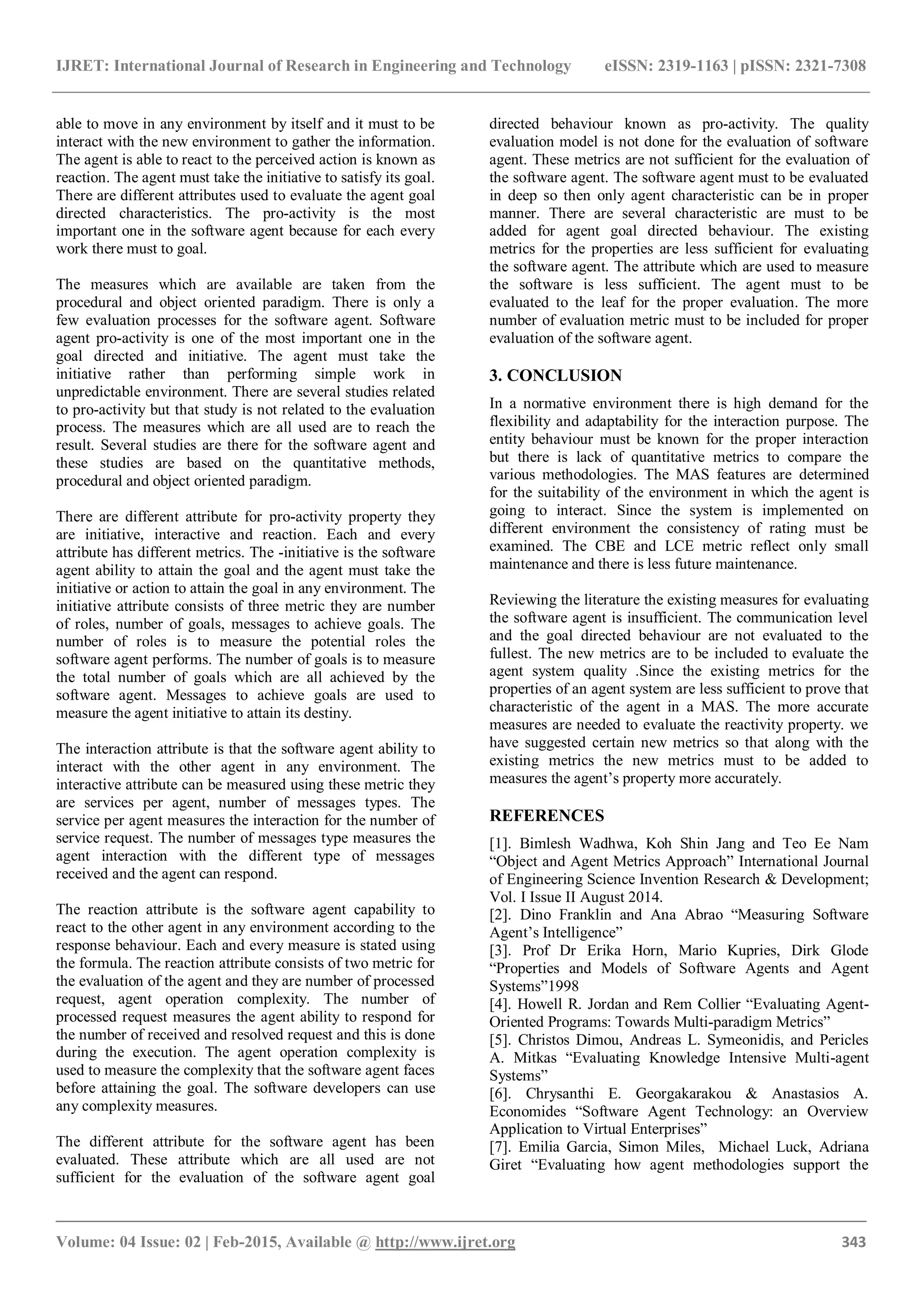 A refined metric suite for a multi agent system | PDF | Computer Software and Applications ...