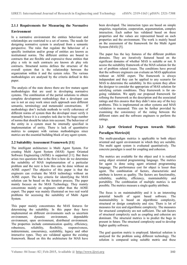 A refined metric suite for a multi agent system | PDF | Computer Software and Applications ...