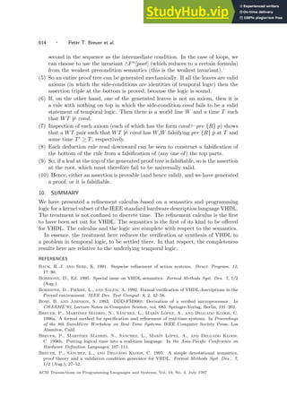 A Refinement Calculus For The Synthesis Of Verified Hardware Descriptions In VHDL | PDF