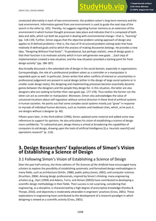A Reflection Upon Herbert Simon S Vision Of Design In The Sciences Of ...