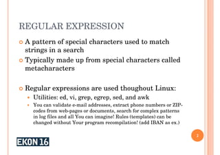 A regex ekon16 | PPT