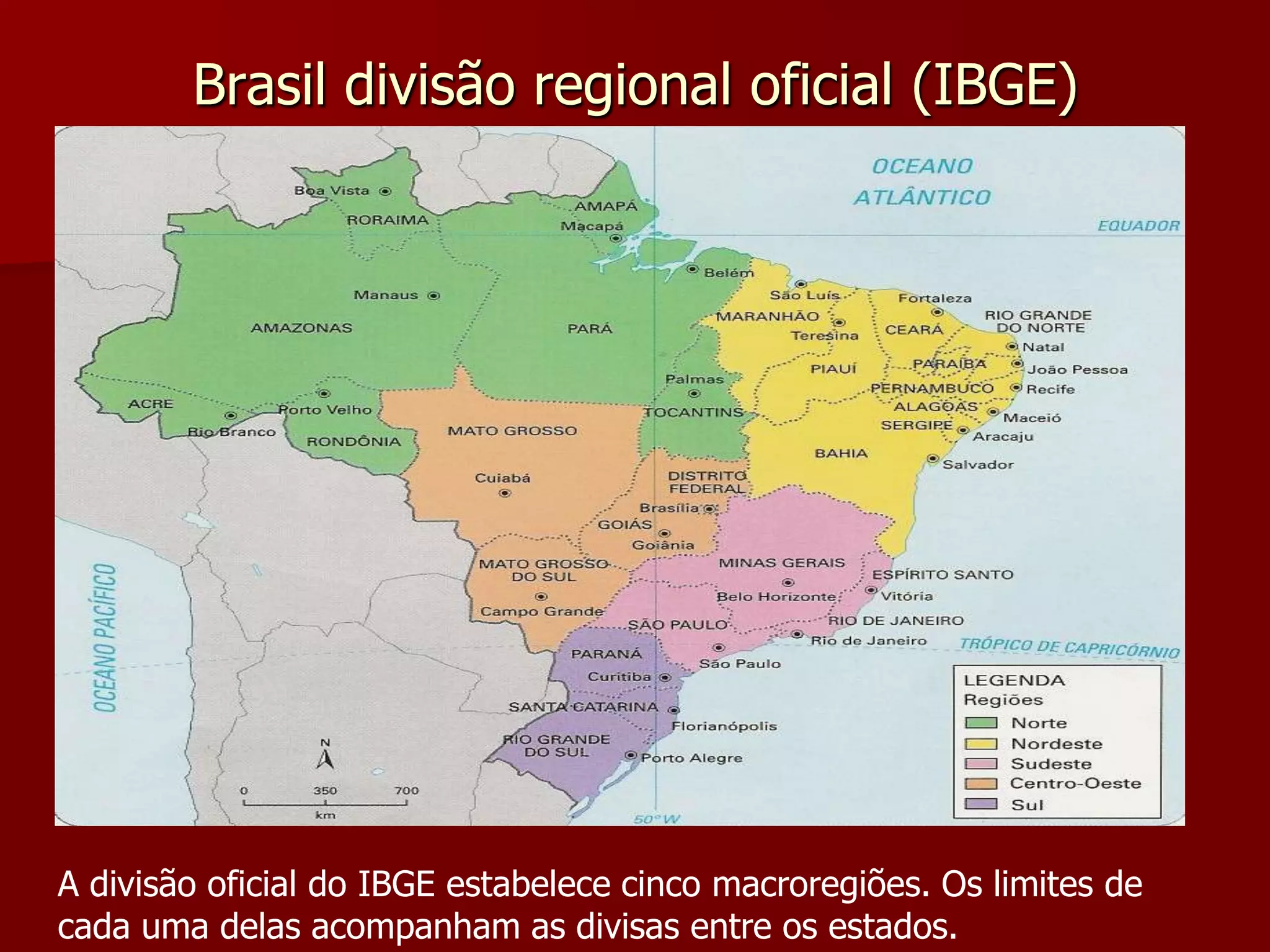 A regionalização e as divisões regionais no brasil | PPTX