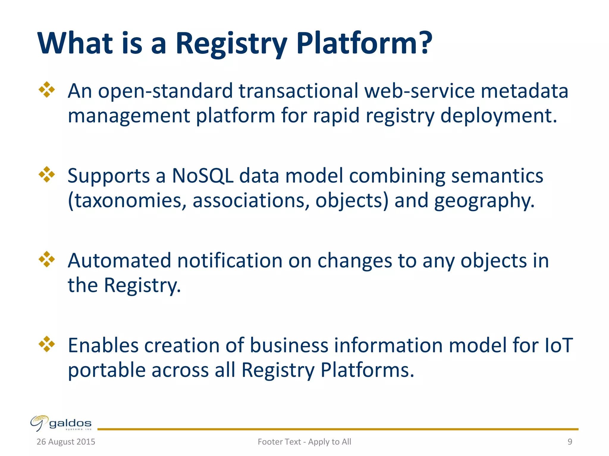 A registry platform for iot in oil and gas | PPT