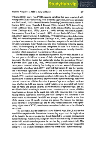 A Relational Perspective On PTSD In Early Childhood | PDF