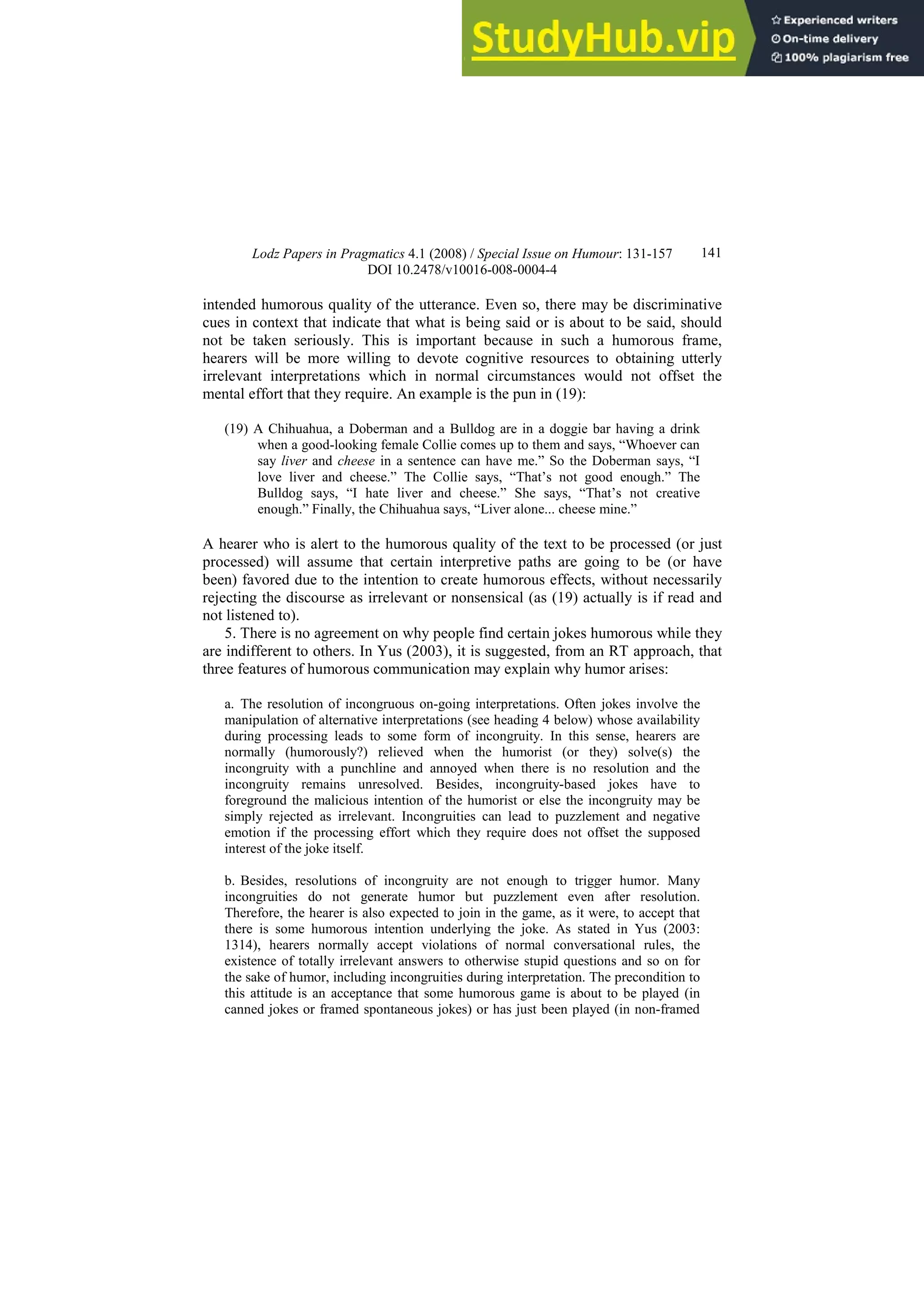 A Relevance-Theoretic Classification Of Jokes | PDF | Pop Culture