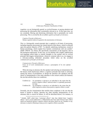 A Relevance-Theoretic Classification Of Jokes | PDF | Pop Culture