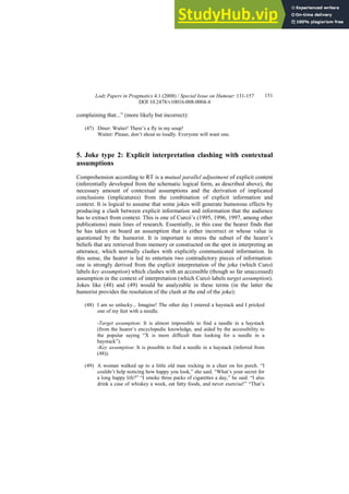 A Relevance-Theoretic Classification Of Jokes | PDF | Pop Culture