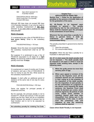 Arellano Criminal Law Reviewer | PDF