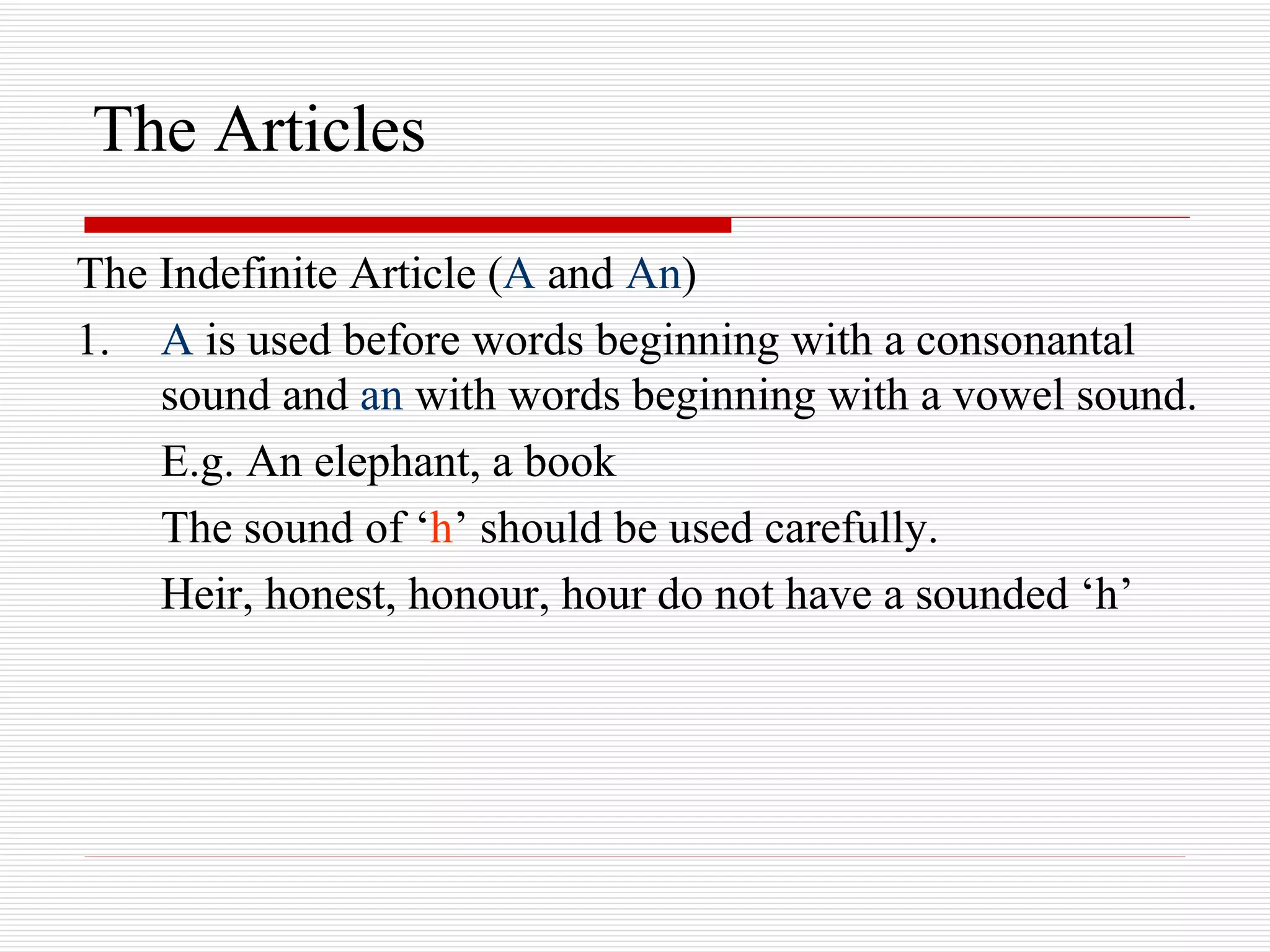 A remedial english grammar chp 1 articles | PPT