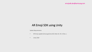 Introduction to Samsung AR Emoji SDK | PPTX