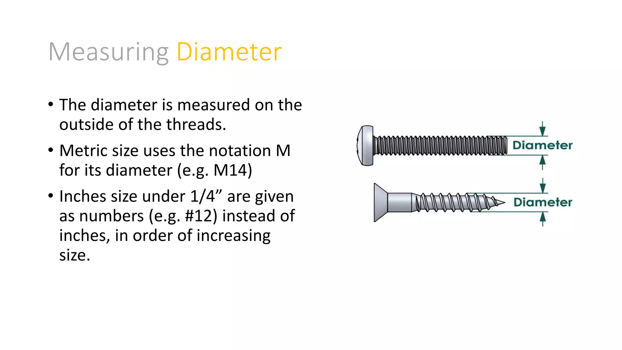 Measuring Fasteners | PPTX