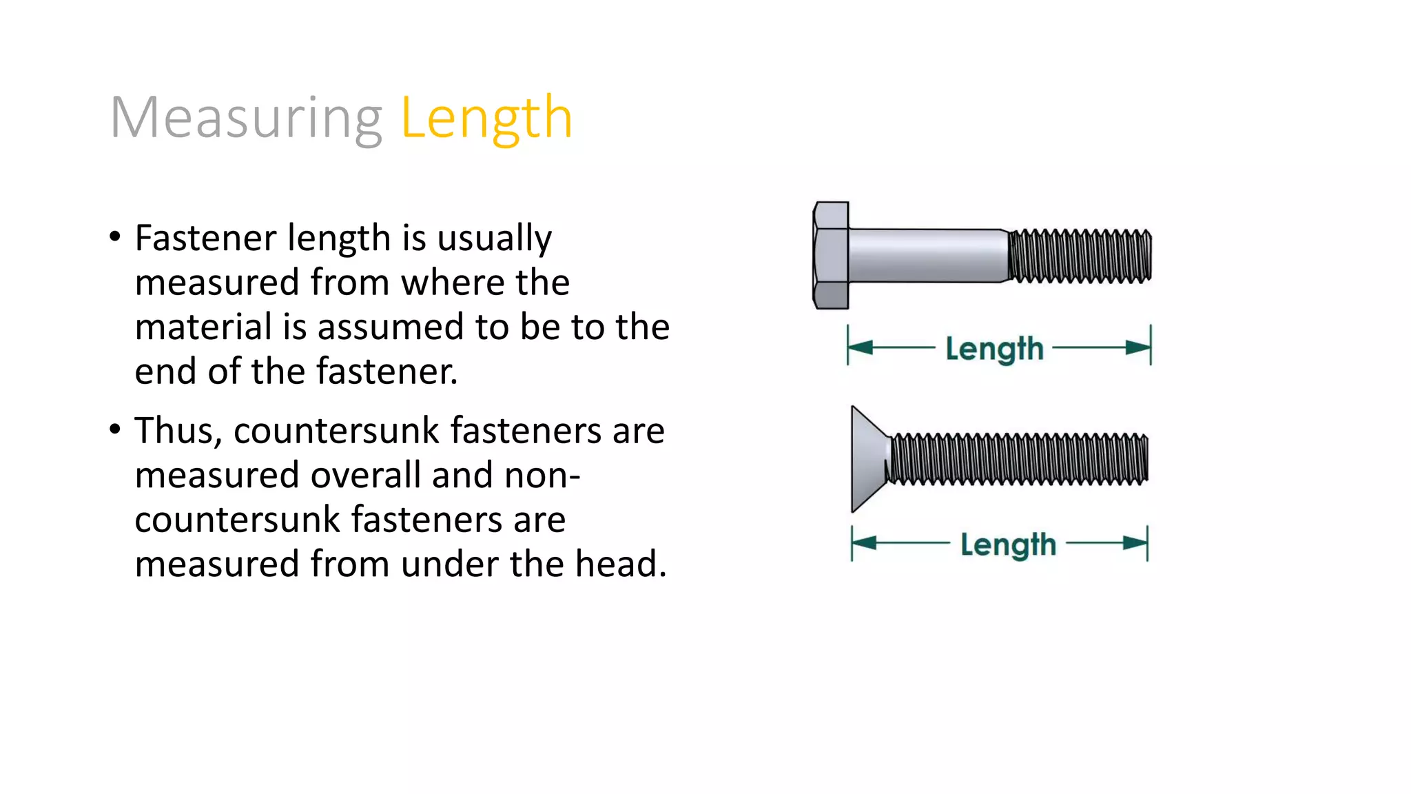 Measuring Fasteners | PPTX