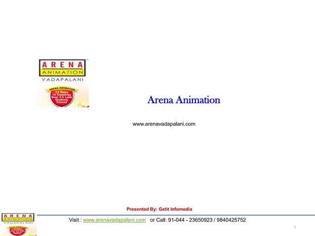 Arena ppt | PPTX | Computer Animation | Computer Software and Applications