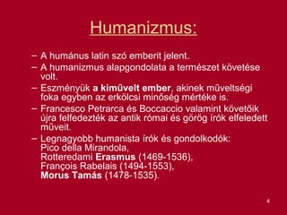 A reneszánsz és a humanizmus | PPT