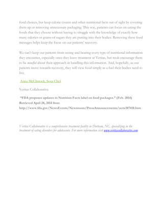 A Renewed Focus: From Nutrition Facts to Mindful Eating | Veritas ...