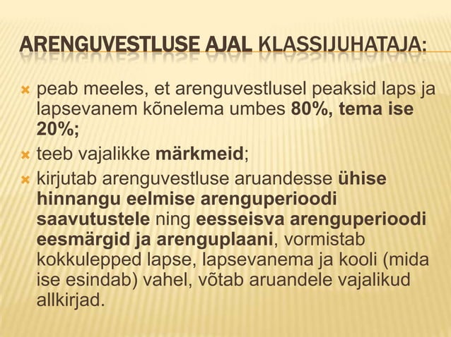 Arenguvestlused koolis | PPT