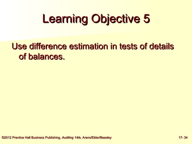 Audit Sampling for Tests of Details of Balances | PPT | Business ...