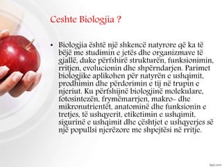 biologjia dhe shendeti | PPTX