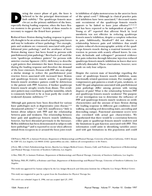 Are patellofemoral pain and qs muscle torque associated with locomotor ...