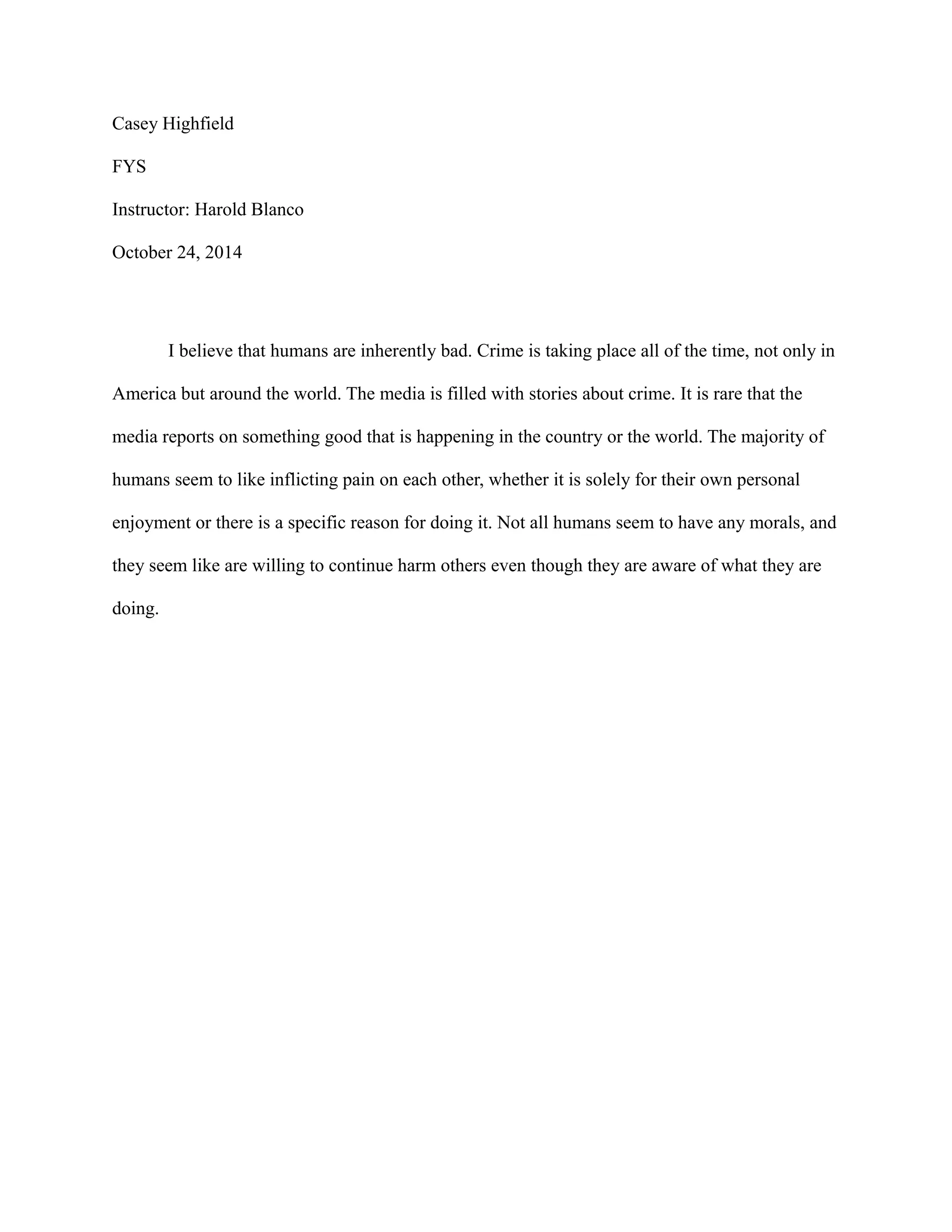 Are people good or bad. | PDF