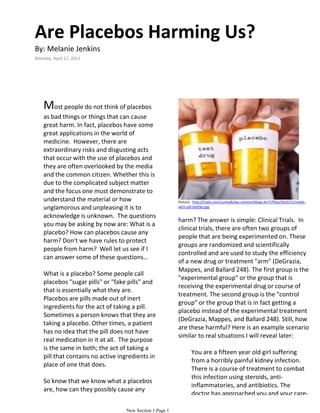 Are placebos harming us? | PDF
