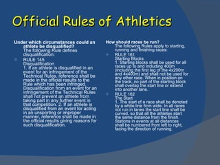 A report about athletics 1 | PPT