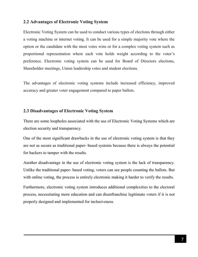 A Report Analysis Of A Secure E Voting System Using Rsa And Md5 Algorithms Prince Duah Mensahpdf