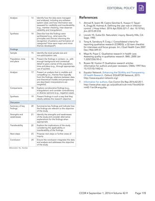 A reporting guide for qualitative studies | PDF