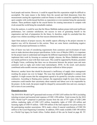 A report of worldcup fifa 2010 | DOCX