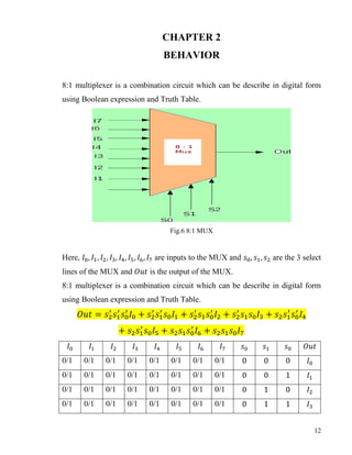 A report on 2 to 1 mux using tg | PDF
