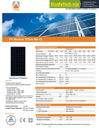 A Report On Design Estimation Of 1MW Solar PV Plant (Utility Scale) | PDF