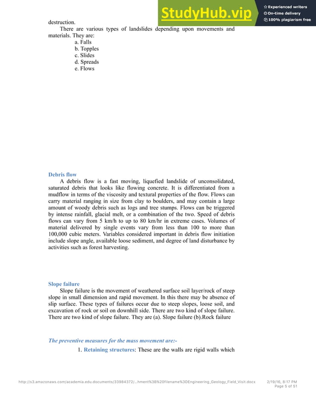 A Report On Field Visit To Malekhu | PDF | Geology | Science