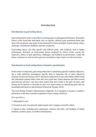 Goal Setting Theory on students | PDF