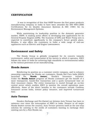 A report on industrial visit to honda motors dilip | DOCX