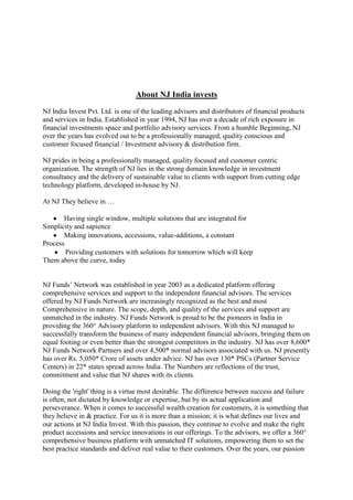 A report on nj india investment | DOCX