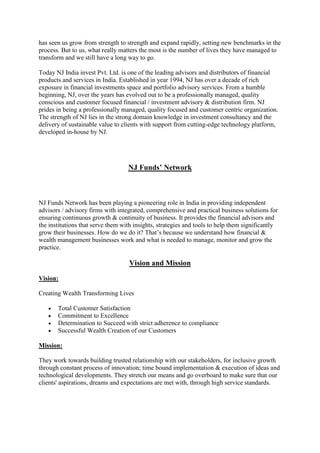 A report on nj india investment | DOCX