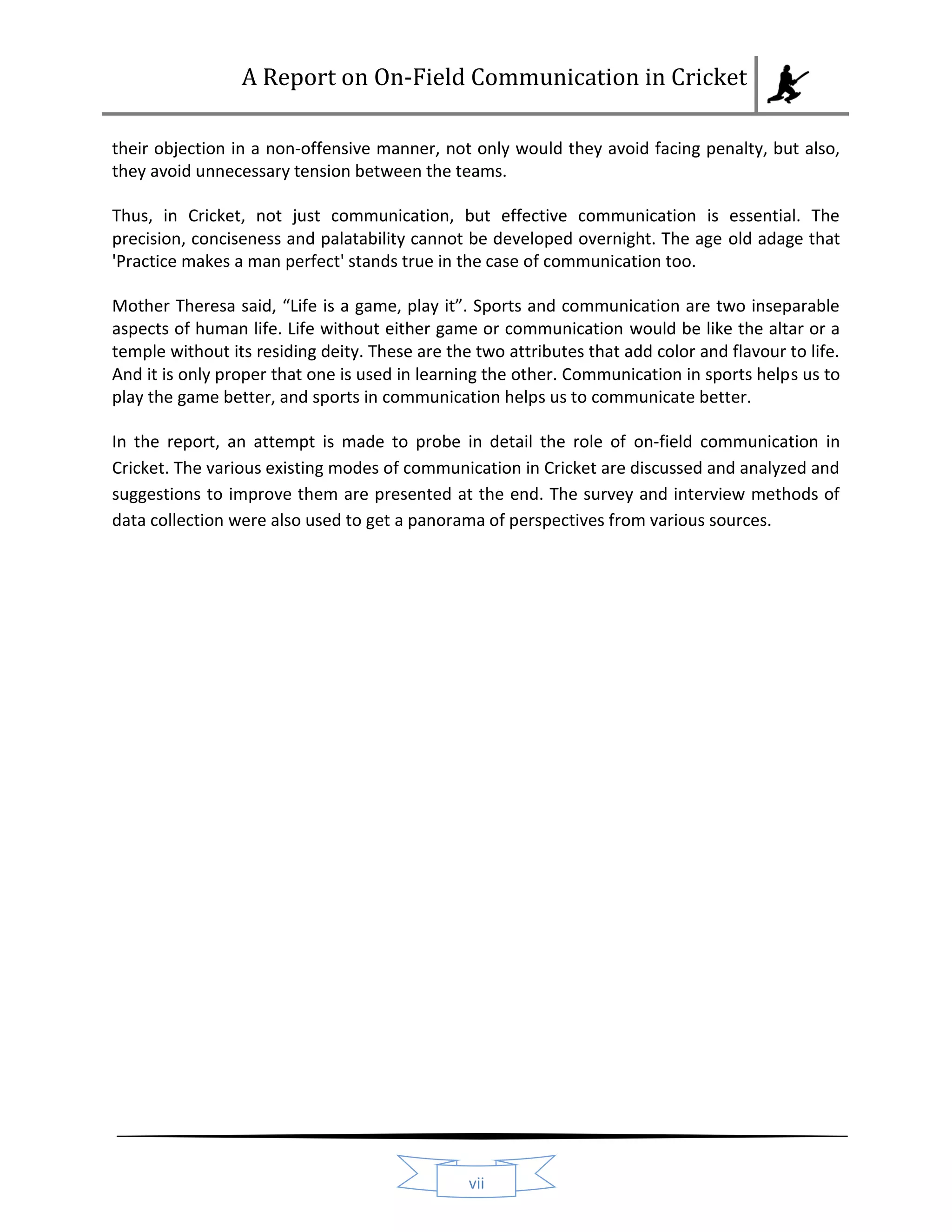 On-field communication in Cricket | PDF