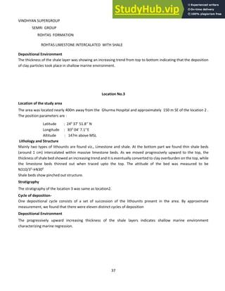 A REPORT ON SEDIMENTARY TERRAIN MAPPING IN AROUND SONBHADRA AND ...