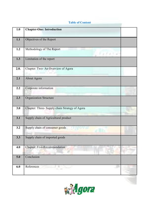 A report on supply chain of agora in bangladesh | PDF