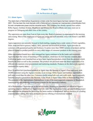 A report on supply chain of agora in bangladesh | PDF