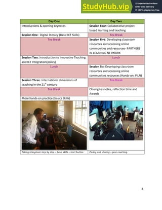 A Report On Teachers Workshop On ICT Use In Classroom | PDF