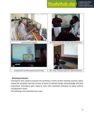A Report On Teachers Workshop On ICT Use In Classroom | PDF