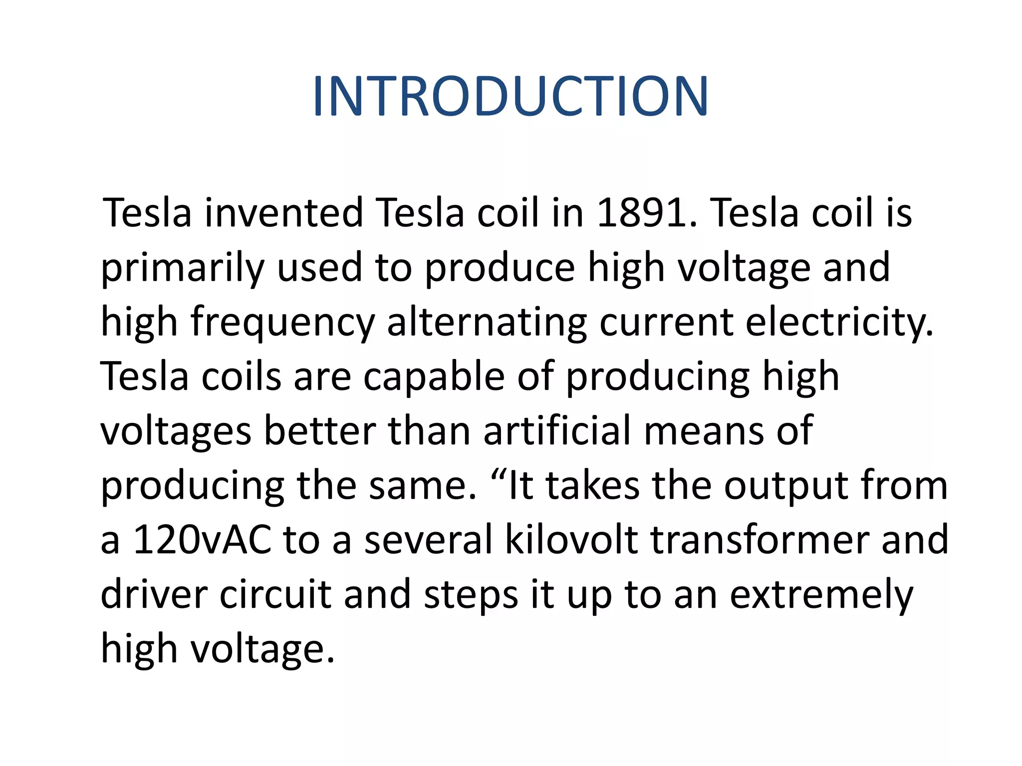 A REPORT ON TESLA COIL - Altamash Ansari.pptx